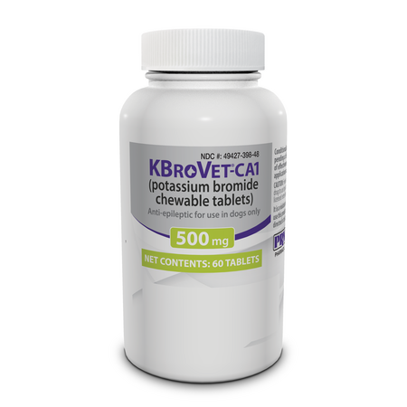 KBroVet-CA1 (Potassium Bromide) Chewable Tablets for Dogs, 500mg