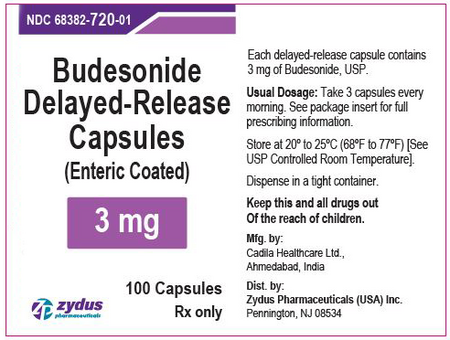 Budesonide Delayed-Release Capsules (Enteric Coated), USP, 3mg