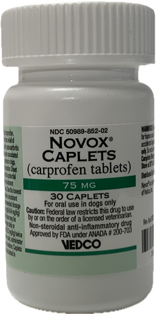 Novox Caplets (Carprofen Tablets) for Dogs, 75mg