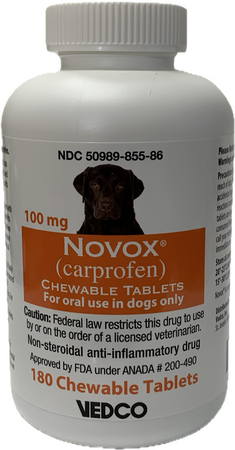 Novox (Carprofen) Chewable Tablets for Dogs, 100mg