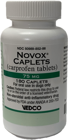 Novox Caplets (Carprofen Tablets) for Dogs, 75mg