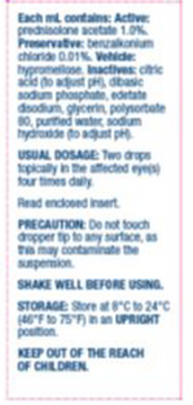 PrednisoLONE Acetate Ophthalmic Suspension, USP, 1%