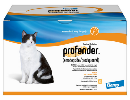 Profender (Emodepside/ Praziquantel) Topical Solution for Cats, 0.7 mL ...