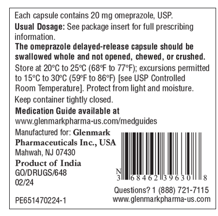 Omeprazole Delayed-Release Capsules, USP, 20mg