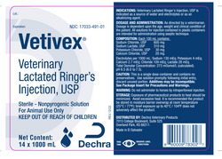Vetivex Veterinary Lactated Ringer's Solution, USP, Contracted